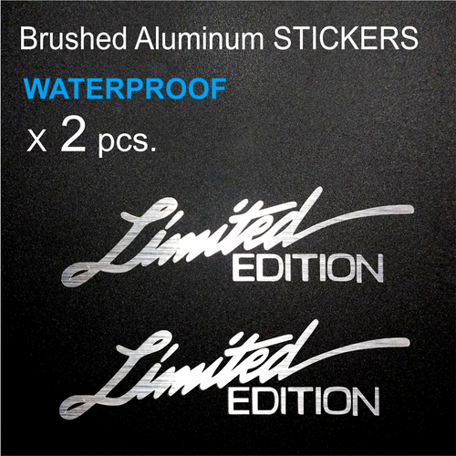 Limited Edition VINIL Brushed Aluminum Stickers X2 pcs. | eBay UK