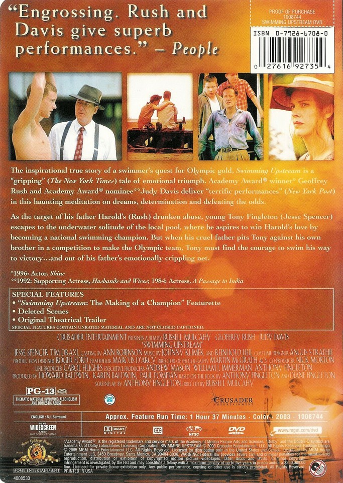 Swimming Upstream - Geoffrey Rush Judy Davis - DVD WS 27616927354| eBay