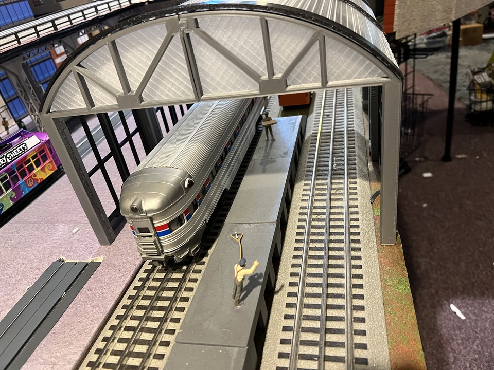O Scale 2 Track Curved Canopy Kit for Model Trains Passenger Station ...