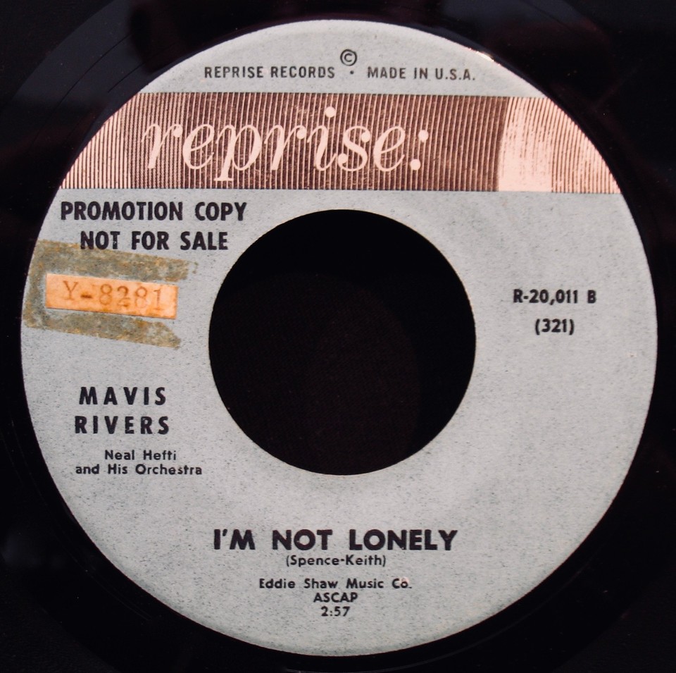 MAVIS RIVERS-Cheatin' Billy & I'm Not Lonely-Popcorn Soul Promo 45 ...
