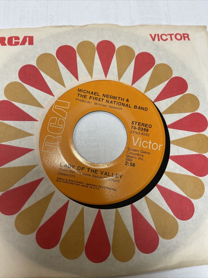 MICHAEL NESMITH & THE FIRST NATIONAL BAND- SILVER MOON 7” VINYL 45 RPM ...