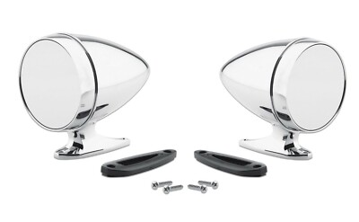 60s 70s CHROME BULLET MIRRORS CLASSIC MUSCLECAR RESTOMOD HOTROD LH&RH ...