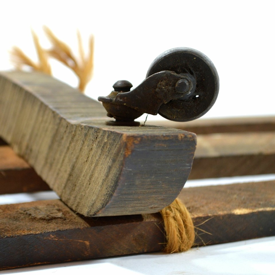 Antique PRIMITIVE WOODEN MECHANICS CREEPER Auto/Garage Tool REPURPOSE ...