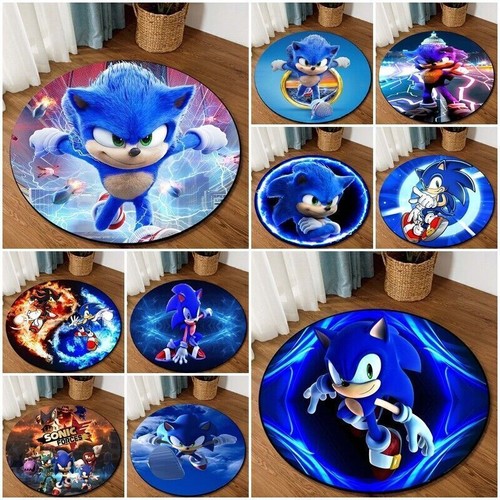 Sonic The Hedgehog Round Floor Rug Bedroom Carpets Living Doormat Room ...