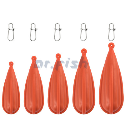 5pcs Fishing Practice Casting Plugs 1/4oz-3/4oz Soft Plastic ...