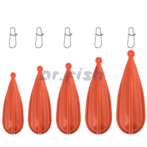 5pcs Fishing Practice Casting Plugs 1/4oz-3/4oz Soft Plastic ...