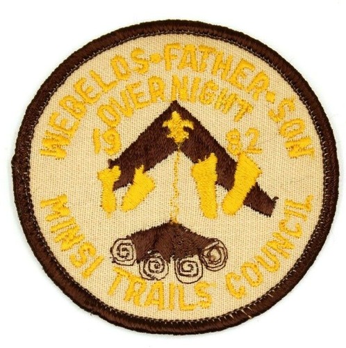 1982 Webelos Father Son Overnight Minsi Trails Council Patch Boy Scouts ...
