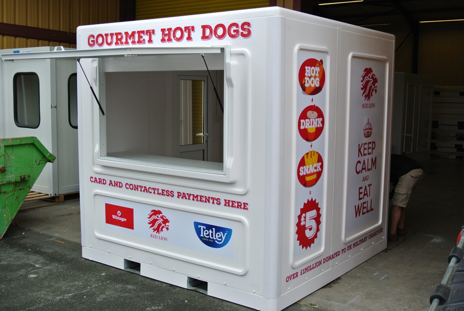 7 x 7 ft Prefabricated Portable Modular Guard Shack Cabin Gate Booth ...