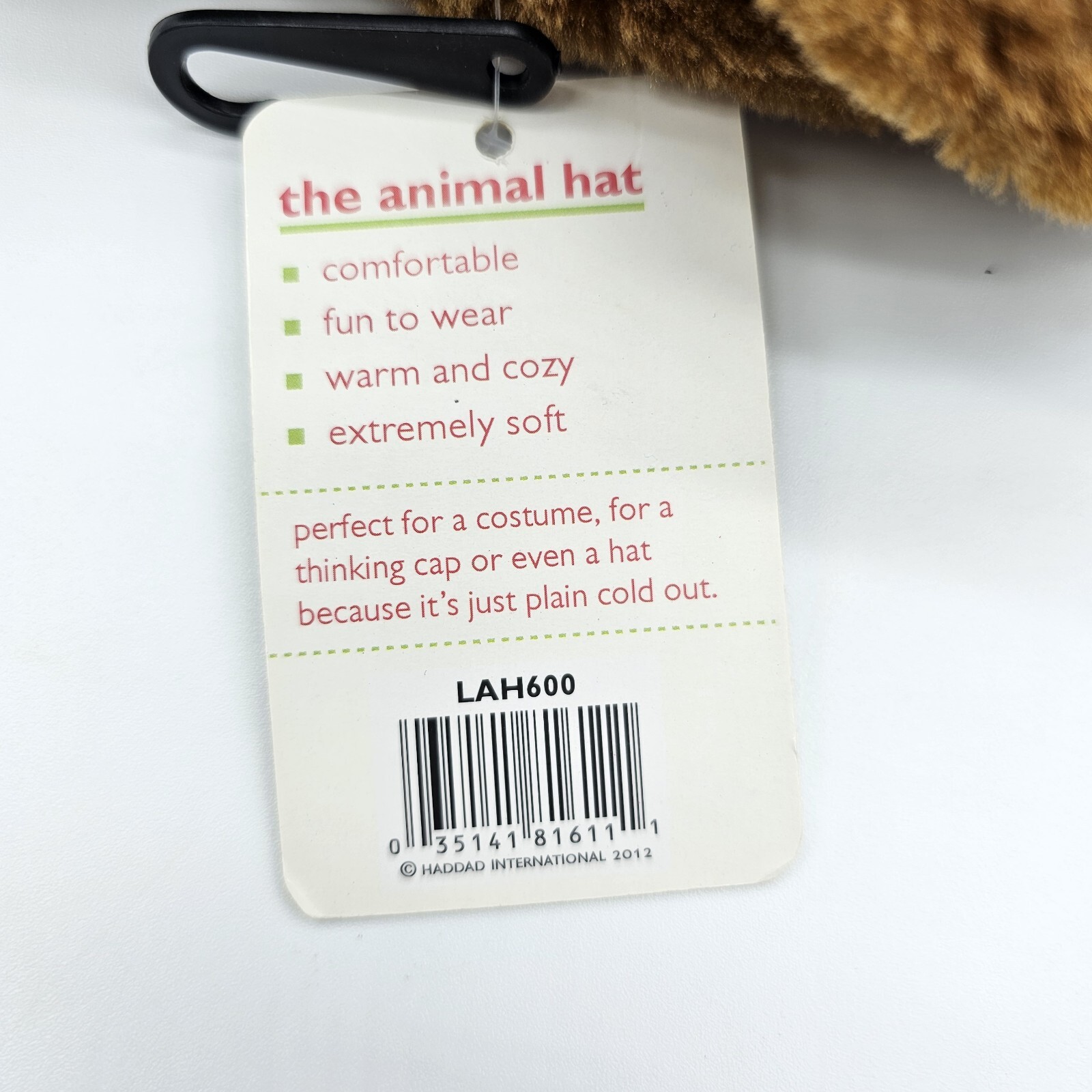 Tru Fit Winter Kids Headwear Plush Animal Hat Bear Brown One Size ...