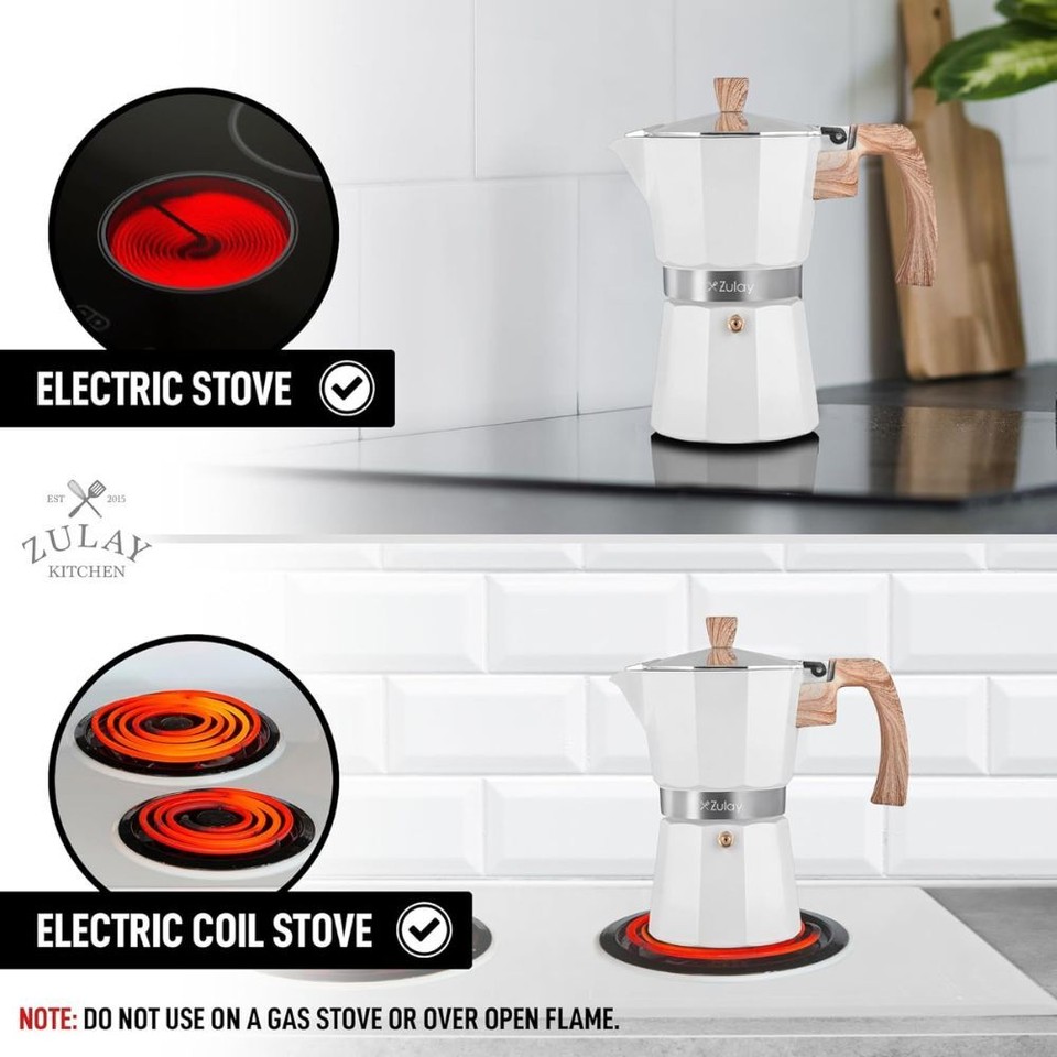 Zulay Moka Pot Stovetop Espresso Coffee Maker – Classic Italian Style ...