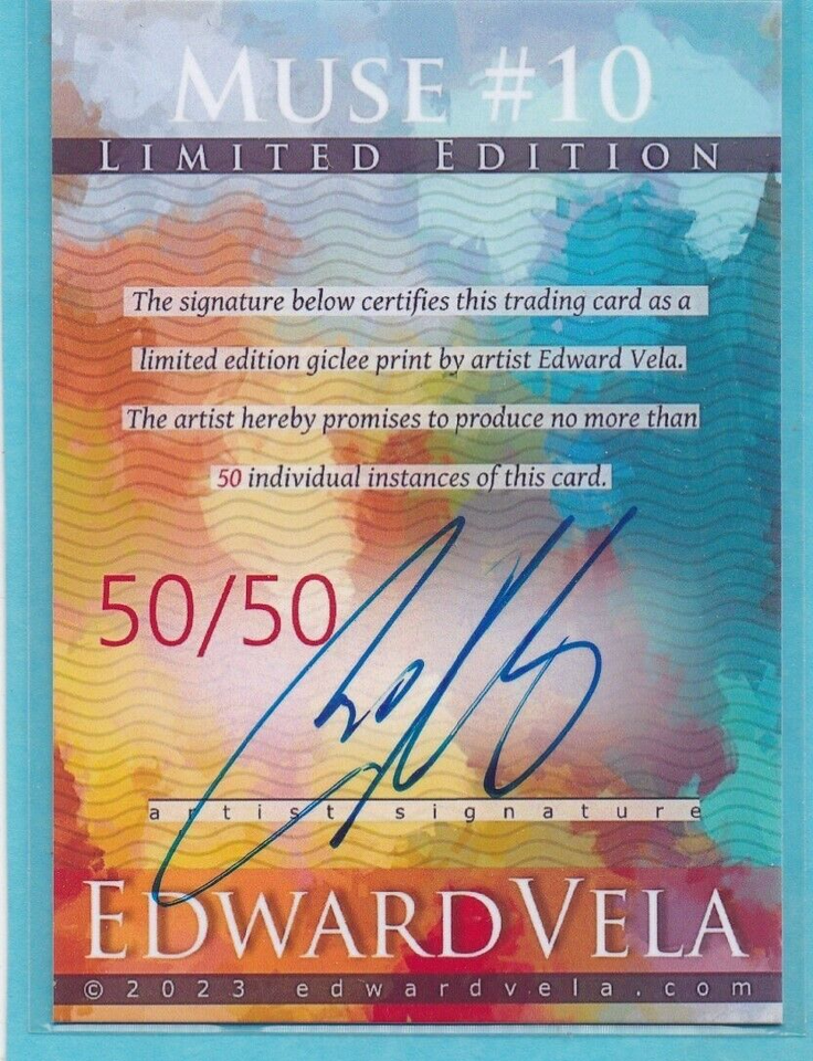 MUSE 2023 #10 SKETCH ART CEO CARD EDWARD VELA SIGNED LIMITED /50 CENSOR ...