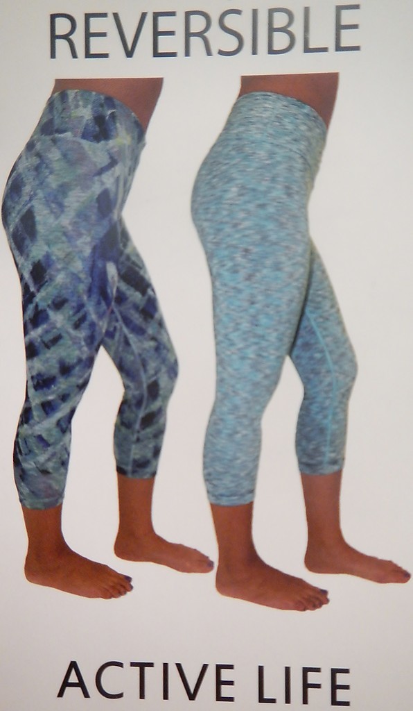 Active Life 103 Reversible Workout Yoga Capri Spandex Leggings ...