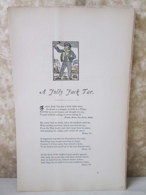Vintage Print,JOLLY JACK TAR,Real Sailor Songs,1891 | eBay UK