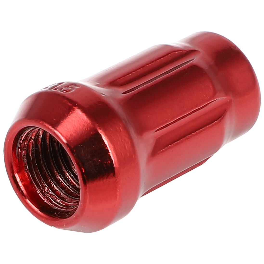 24 Lug Nuts Bulge Acorn 12x1.5 Red Wheel Nut Set + Key Fits Honda Chevy ...