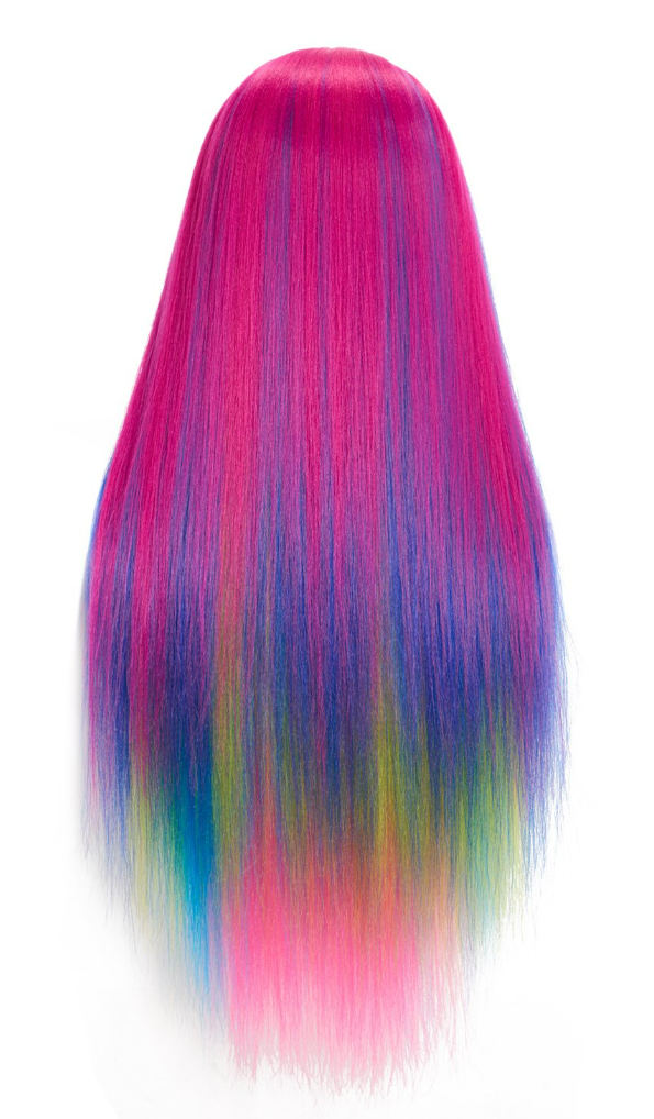 Rainbow Head Manikin Training Doll Mannequin Head 100% Real Hair ...