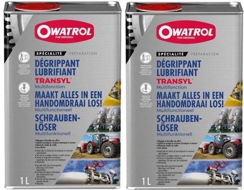 2 X DEGRIPPANT LUBRIFIANT DEGRAISSANT TRANSYL BIDON 1L dégripper ...