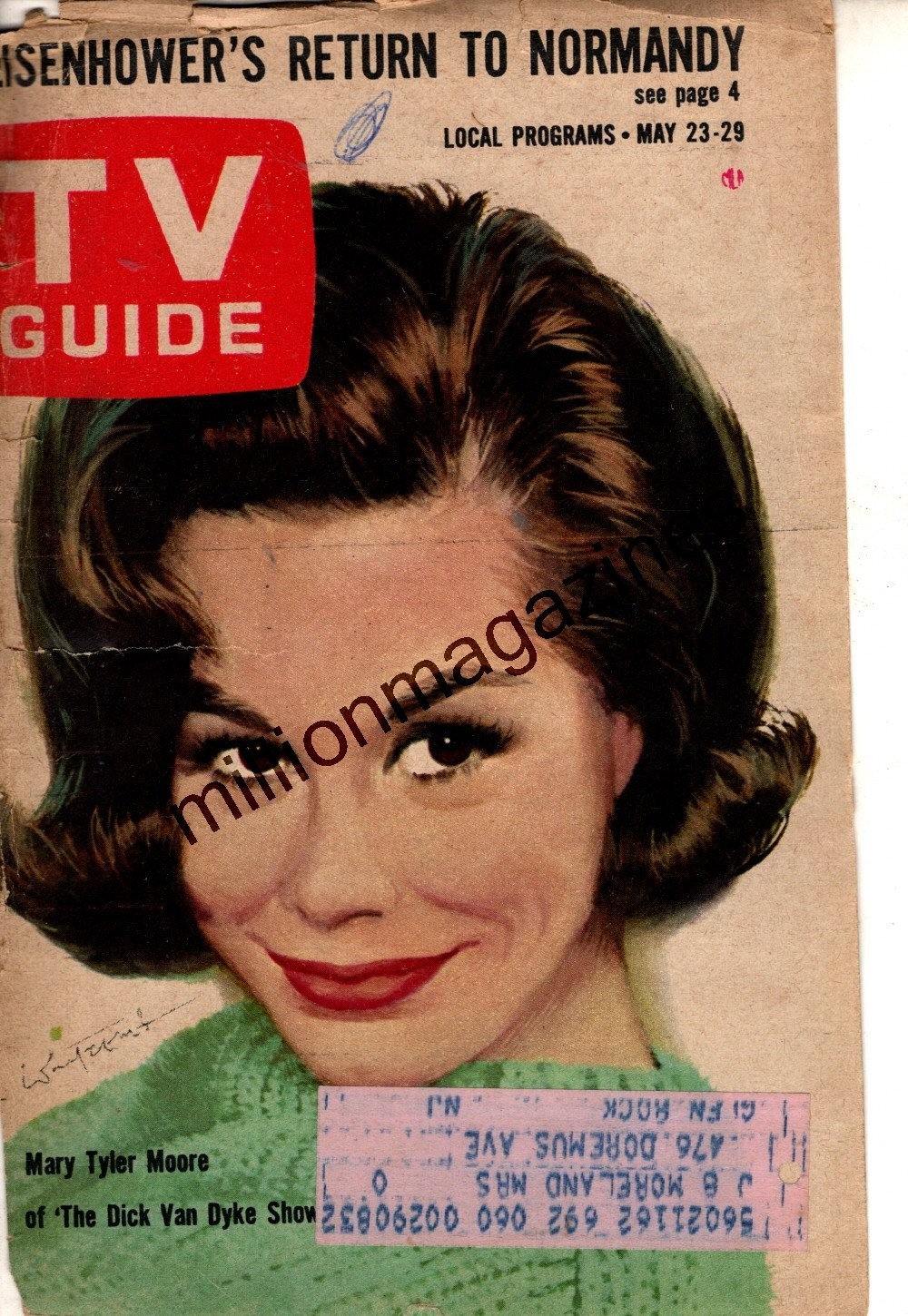 1964 TV Guide May 23-Mary Tyler Moore; Alice Ghostley; John Gavin New ...