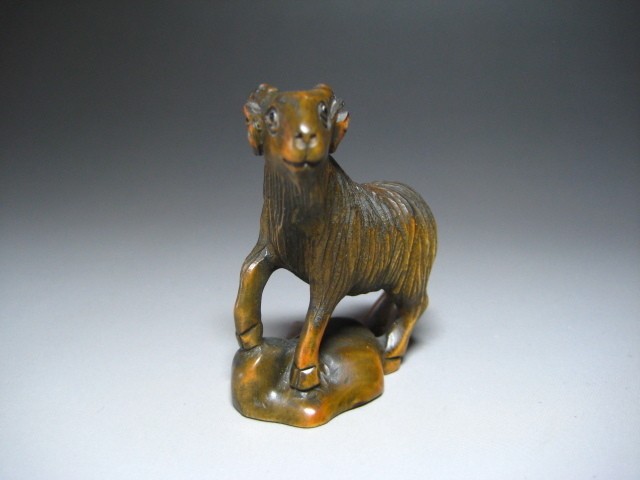 Sheep 52 mm Netsuke Japanese Traditional Wooden Carving Artworks ...