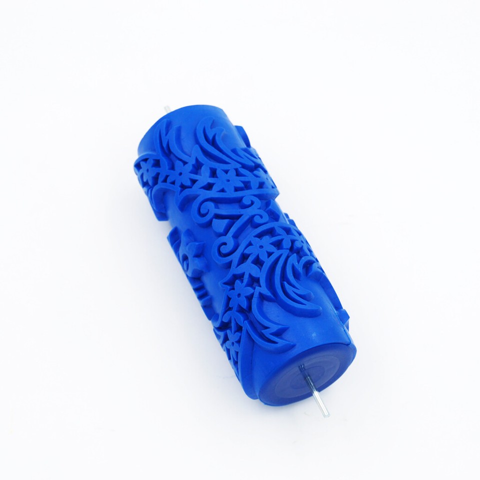 Rotary Flower Leaf Pattern Painting Paint Roller Brush DIY Wall Decor 6 ...