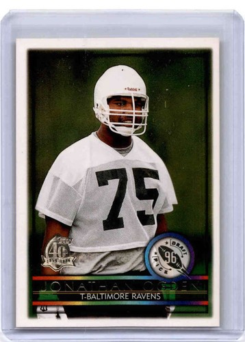 1996 Topps #436 Jonathan Ogden RC Rookie Baltimore Ravens Football Card ...