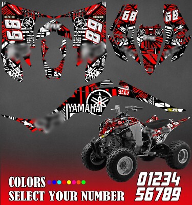 Yamaha Raptor 350 graphics kit 2004 2006 2009 to 2014 decals stickers ...
