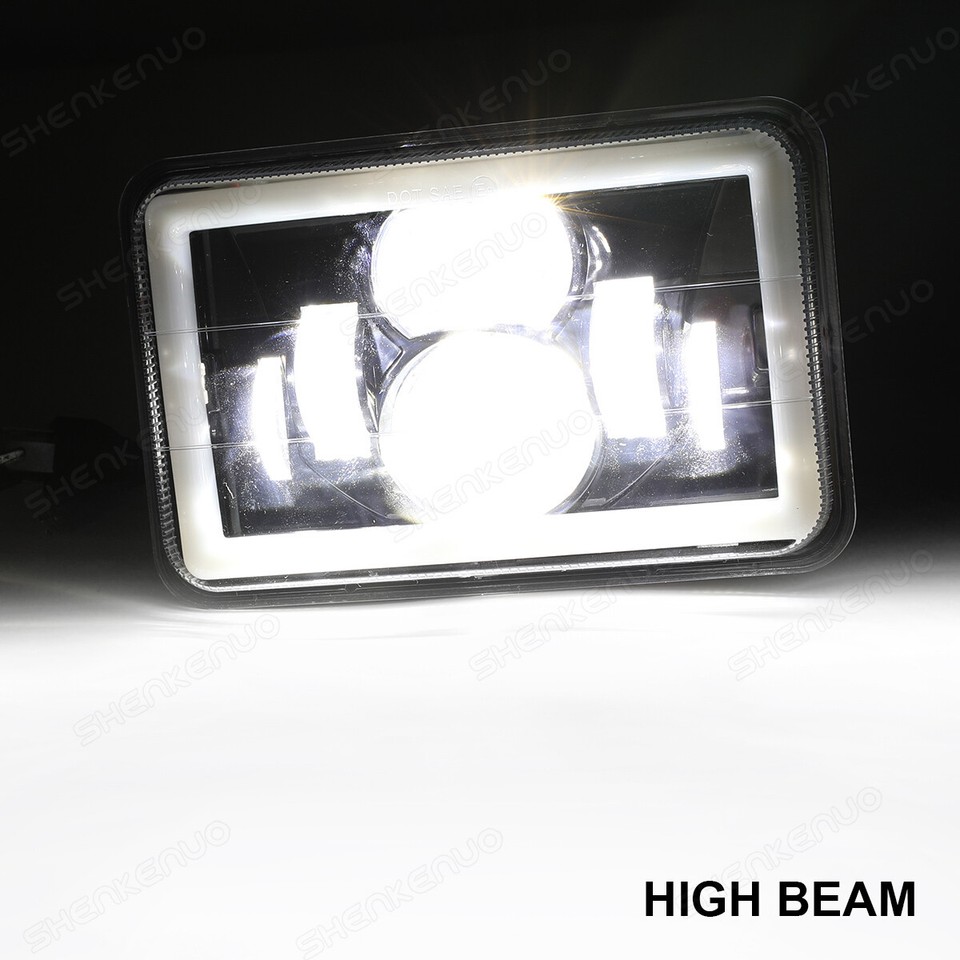 4pcs 4x6" LED Headlights For Pontiac Firebird Trans AM 1977 1978 1979 ...