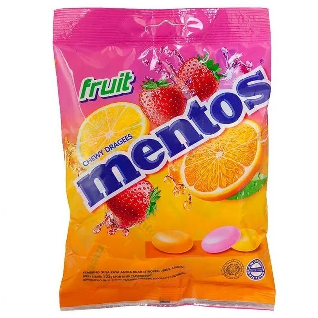 Mentos Fruit Flavored Chewy Mint Candy Roll 4.76oz (135g) - (3 Pack) | eBay