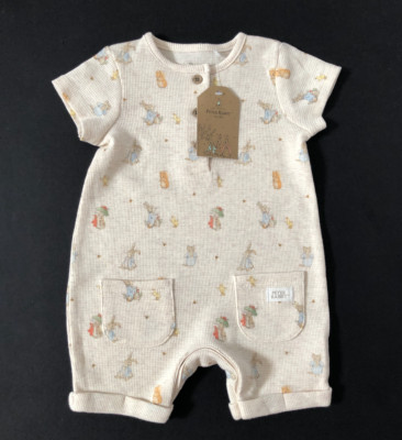 Baby Boys Peter Rabbit Cream Romper | eBay UK