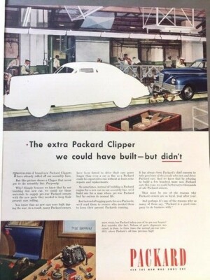 1946 Packard Automobile Vintage Advertisement Print Art Car Ad Poster ...