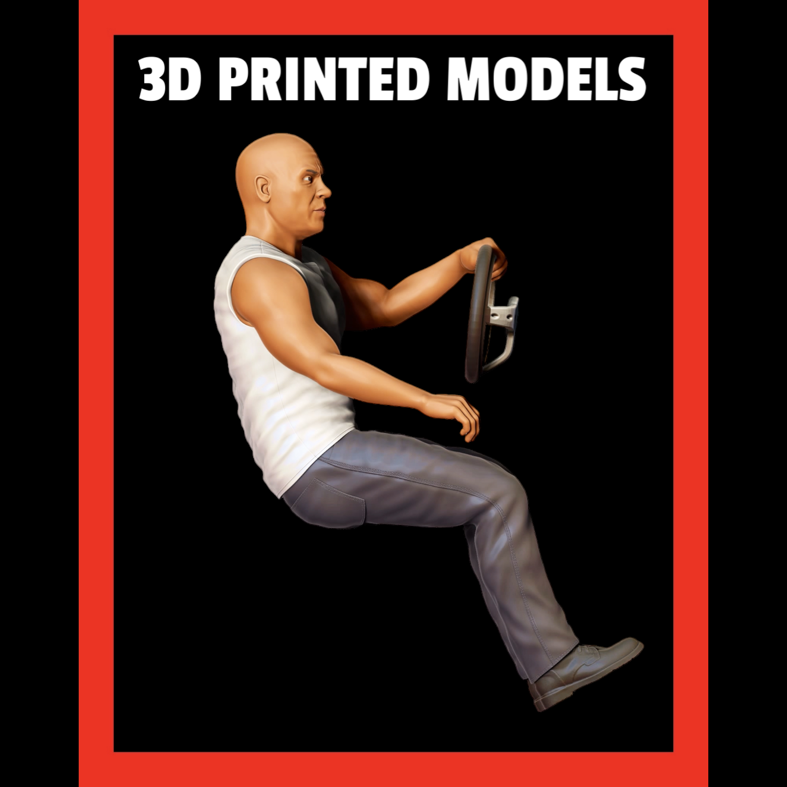 Fast and Furious Resin 3d printed Domonic Toretto Driving Model Car ...