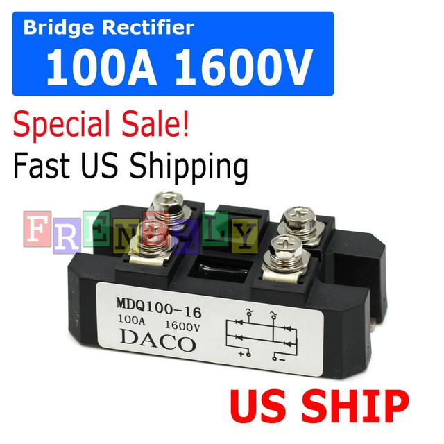 1PC Single-Phase Full Wave Diode Bridge Rectifier 150A Amp High Power ... 1PC Single-Phase Full Wave Diode Bridge Rectifier 150A Amp High Power ...