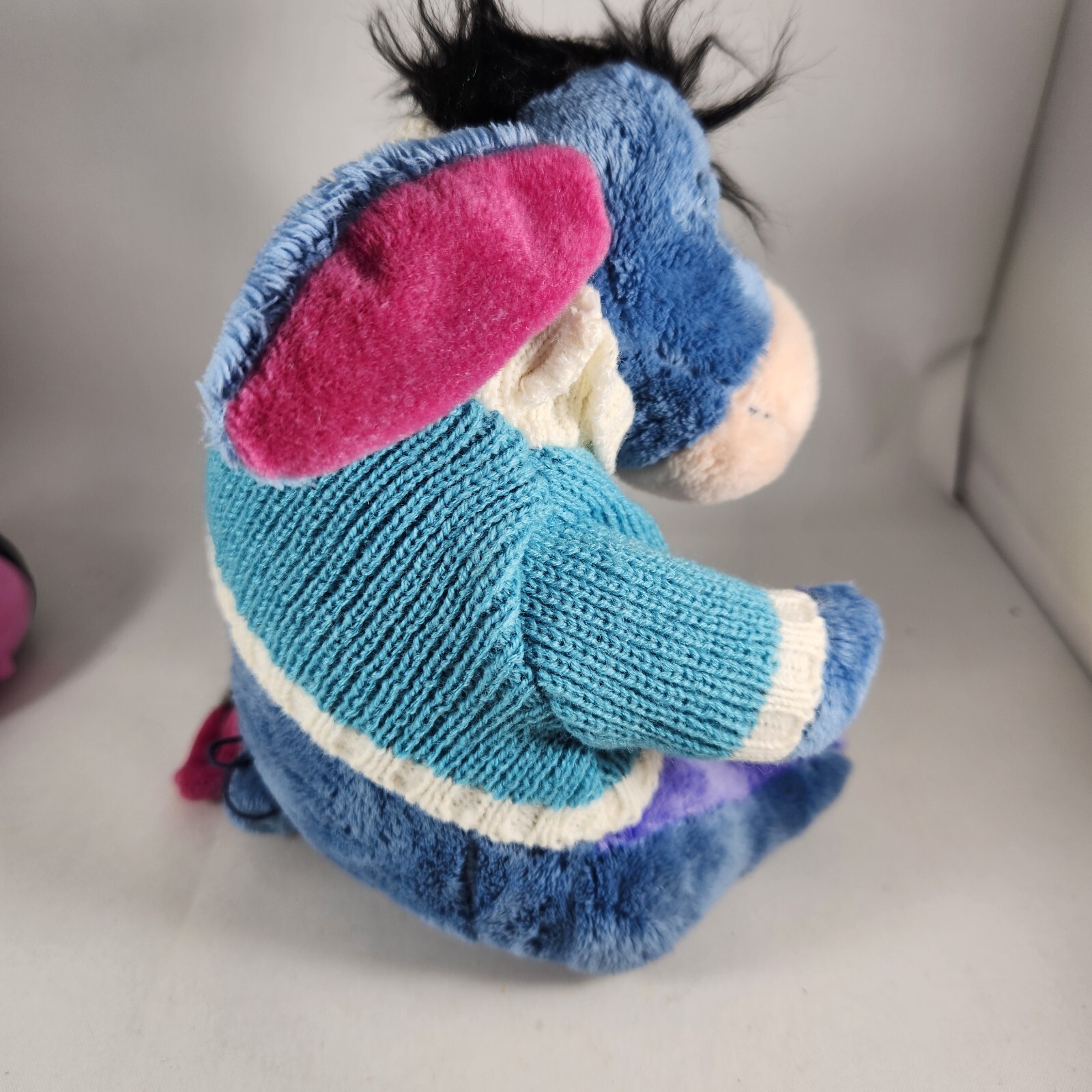 Disney Winnie the Pooh Eeyore Wearing Blue Snowman Sweater 7 Inches | eBay