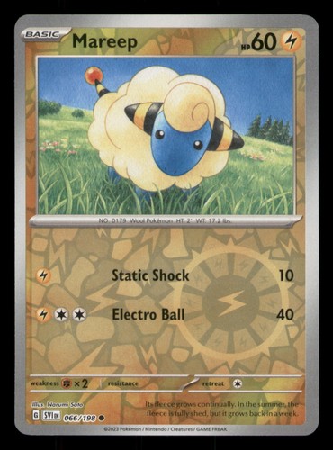 Mareep Reverse Holo SV01: Scarlet & Violet Base Set #066/198 Common ...