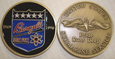 USS BERGALL SSN-667 SUBMARINE SERVICE CHALLENGE COIN | eBay
