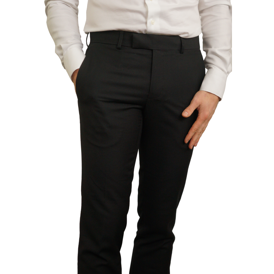 Men Dressmann Suit Canvas Black Slim Fit Lined EU44L UK/US34L W36 L36 ...