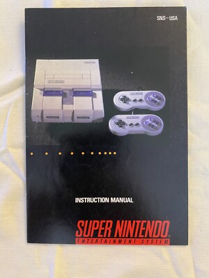 SNES Super Nintendo Console Instruction Manual Only SNS-USA | eBay