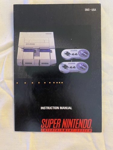 SNES Super Nintendo Console Instruction Manual Only SNS-USA | eBay