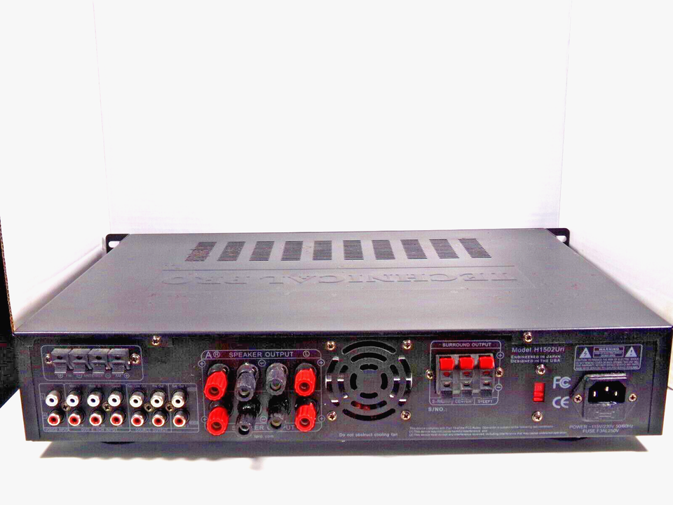 Technical Pro 1500W Hybrid H1502URI Amplifier/Preamp/Tuner w/USB&SD ...