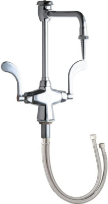 Chicago Faucets Single Hole Lab Faucet with Wrist Blade Handles ...