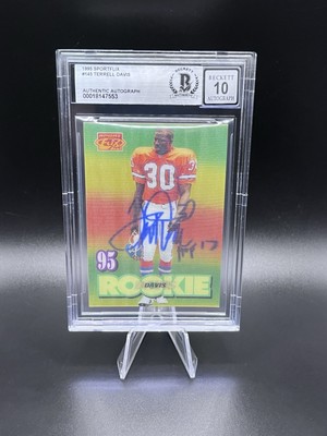 Terrell Davis Signed 1995 Pinnacle Sportflix Rookie Card HOF 17 ...