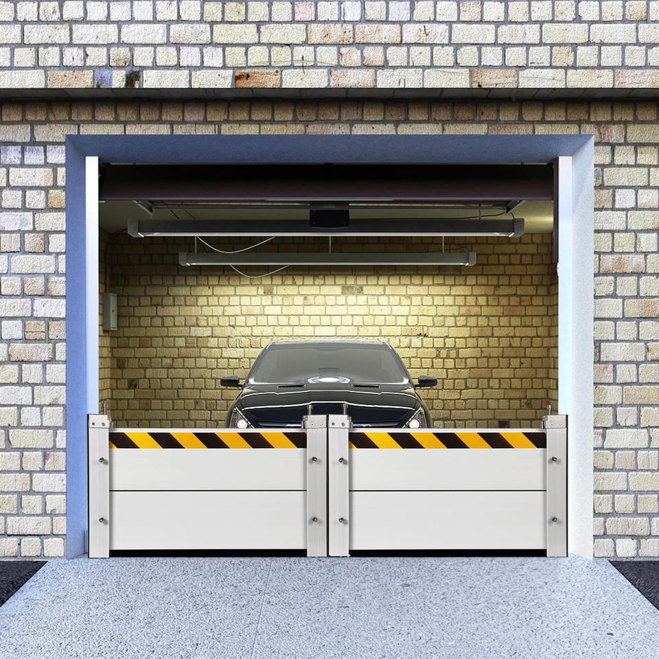 Baffle Flood Protection Barrier, Reusable Aluminum Flood Barrier, 31 ...