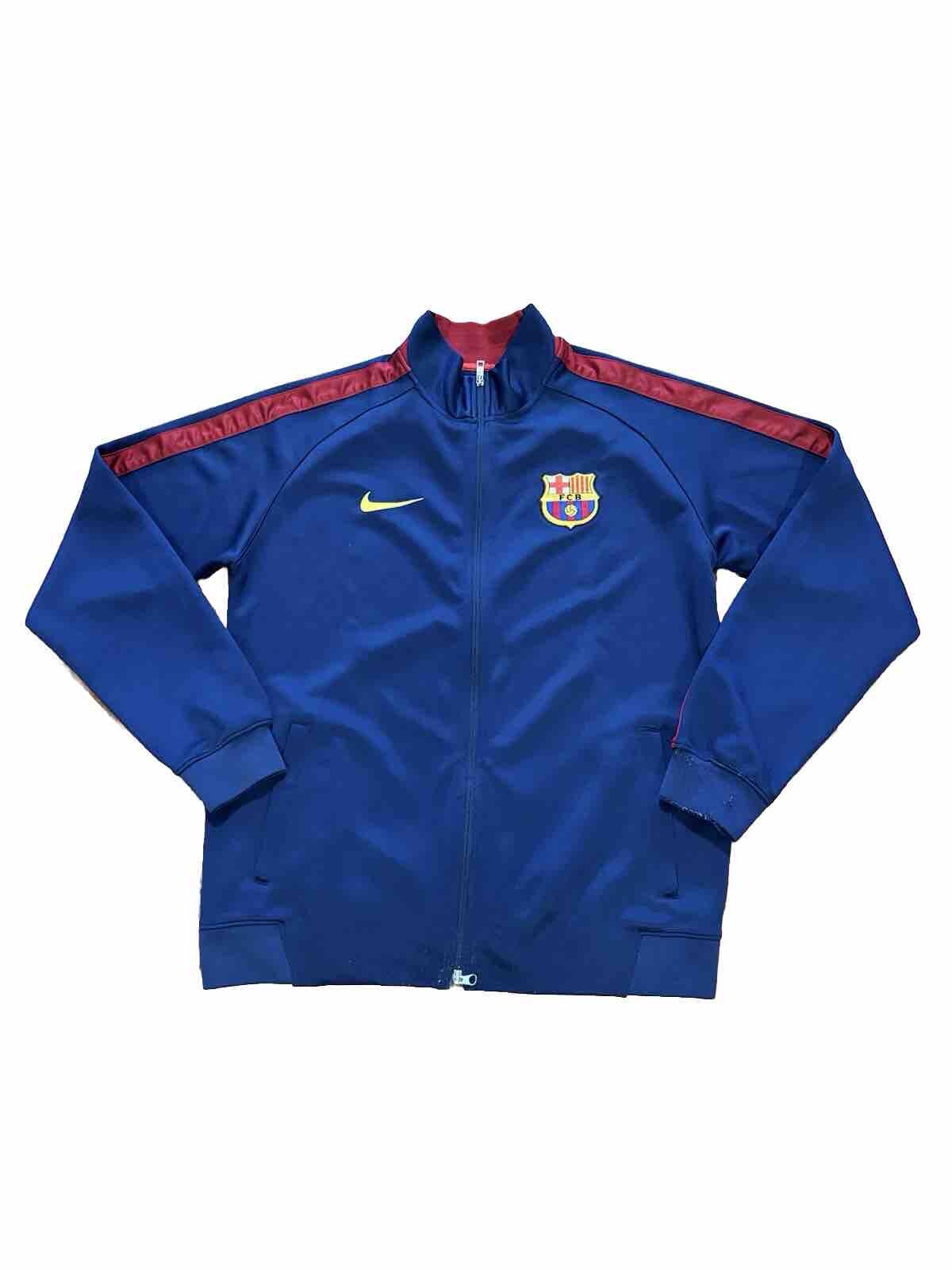 NIKE Track Jacket Men's FC Barcelona Full Zip FCB Soccer Football Size ...