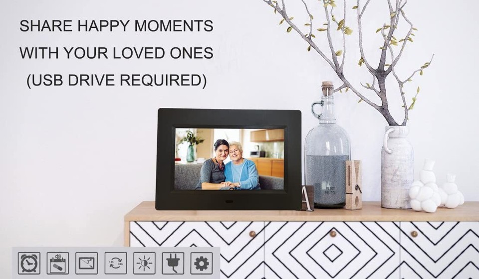 Dementia Clock with Auto DST & 19 Alarms Day Clock with Sun/Moon Icons ...