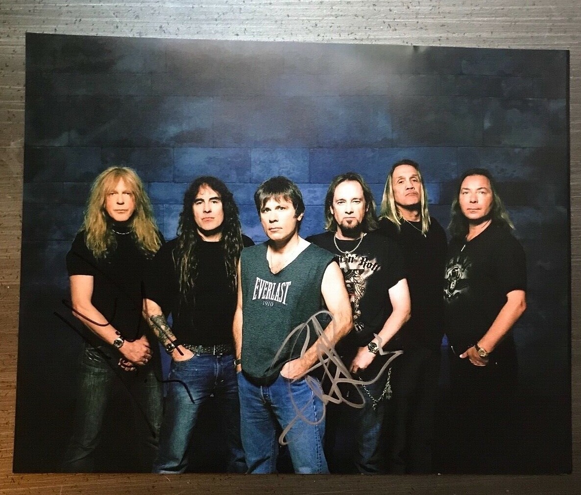 * IRON MAIDEN * signed autographed 11x14 photo * STEVE HARRIS & JANICK ...