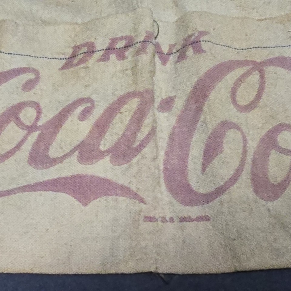 1940-50s Coca-Cola Canvas Apron Tie Coin Bill Nail Tool Holder Coke ...