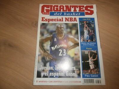 MICHAEL JORDAN, LAKERS, PAU GASOL, NBA, 2001 SPANISH MAGAZINE ...