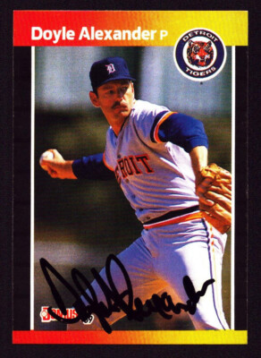 DOYLE ALEXANDER 1989 Donruss #178 AUTOGRAPH TIGERS Auto Signed Braves ...