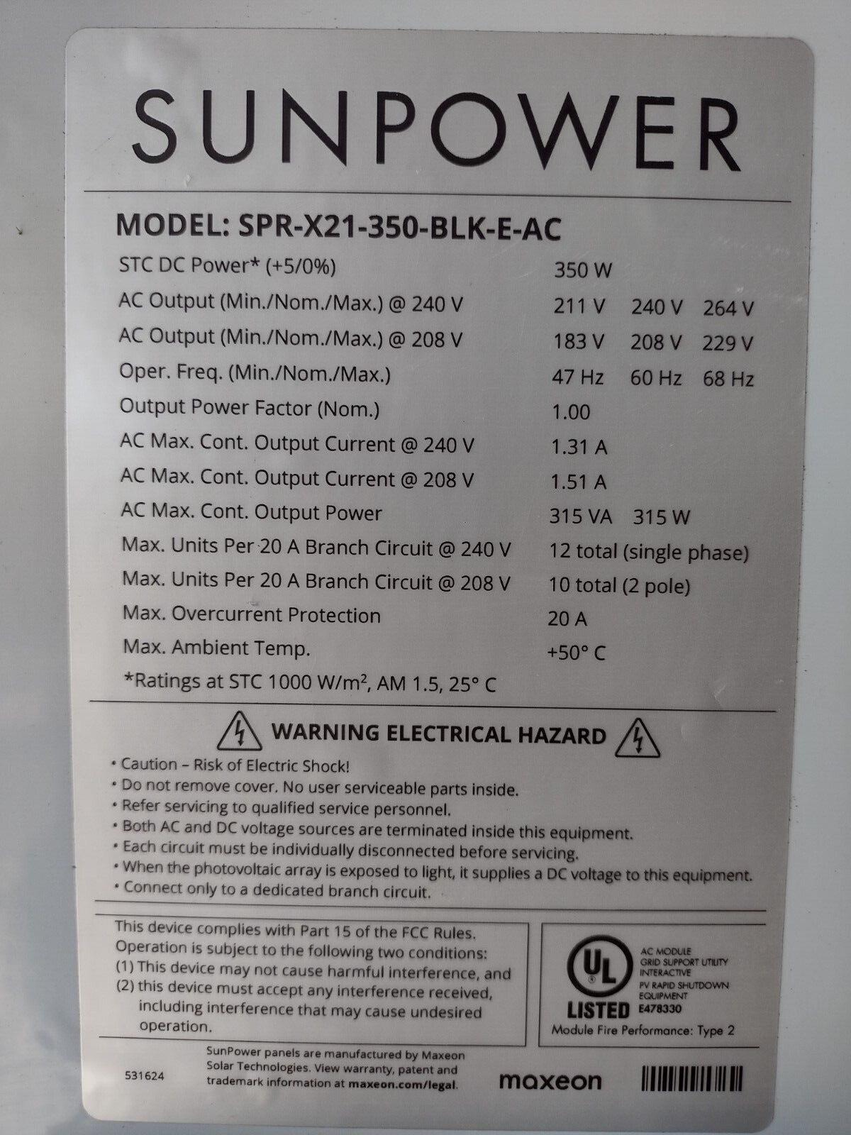 SunPower Solar Panels w/ Enphase IQ 7XS or SunPower Micro Inverter ...