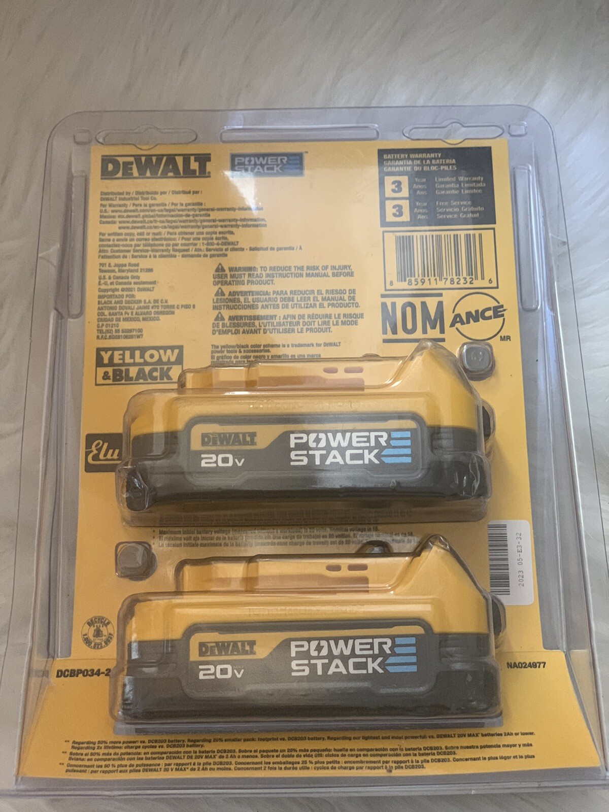 DEWALT DCBP034-2 20V Powerstack Battery Pack (2-Pack) BRAND NEW ...