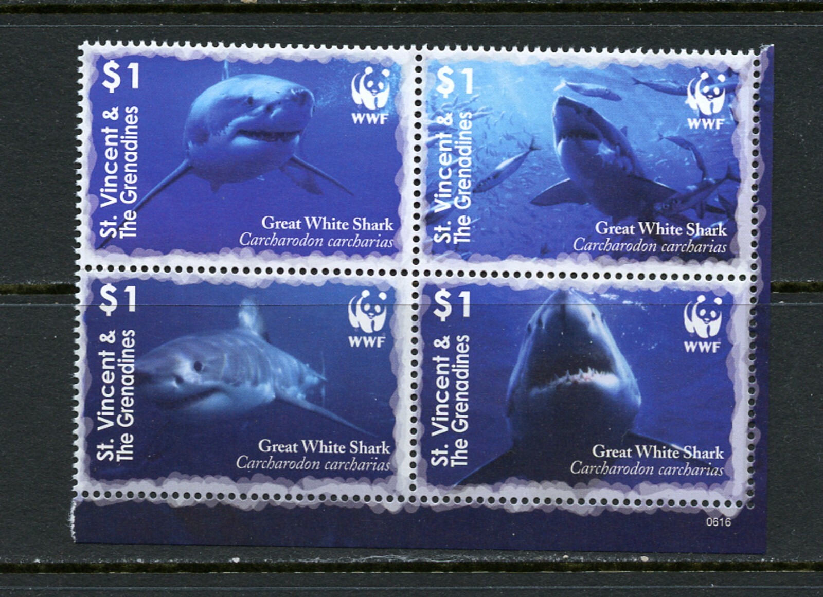 X826 St. Vincent 2006 Great White Sharks block MNH | eBay